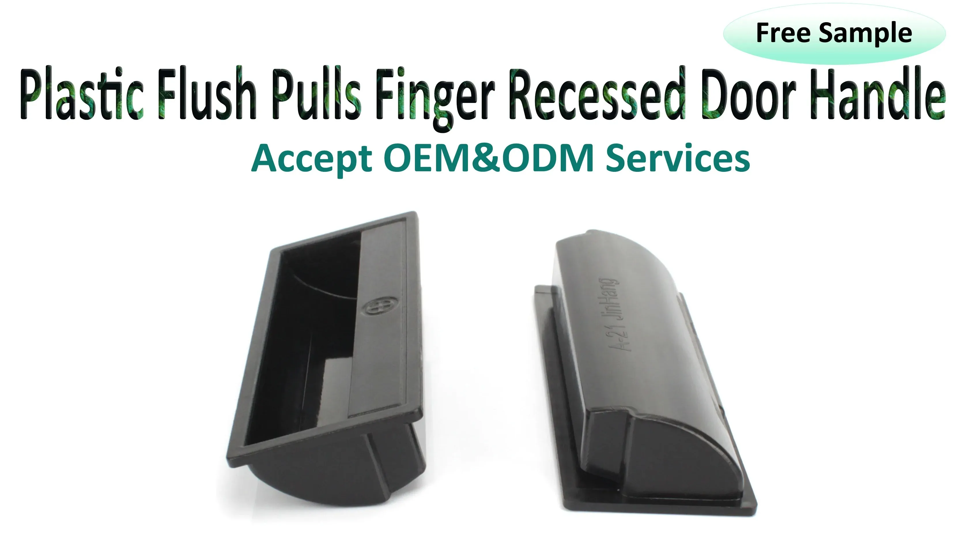 Black Cupboard Hidden Recessed Type Handle Abs Pc Plastic Embedded ...