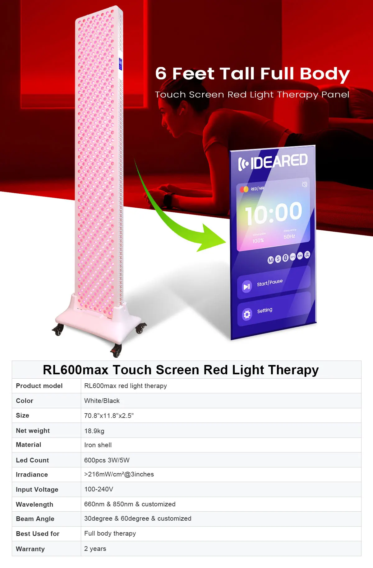 Wholesale Full Body LED Light Therapy Panels for Gym & Beauty
