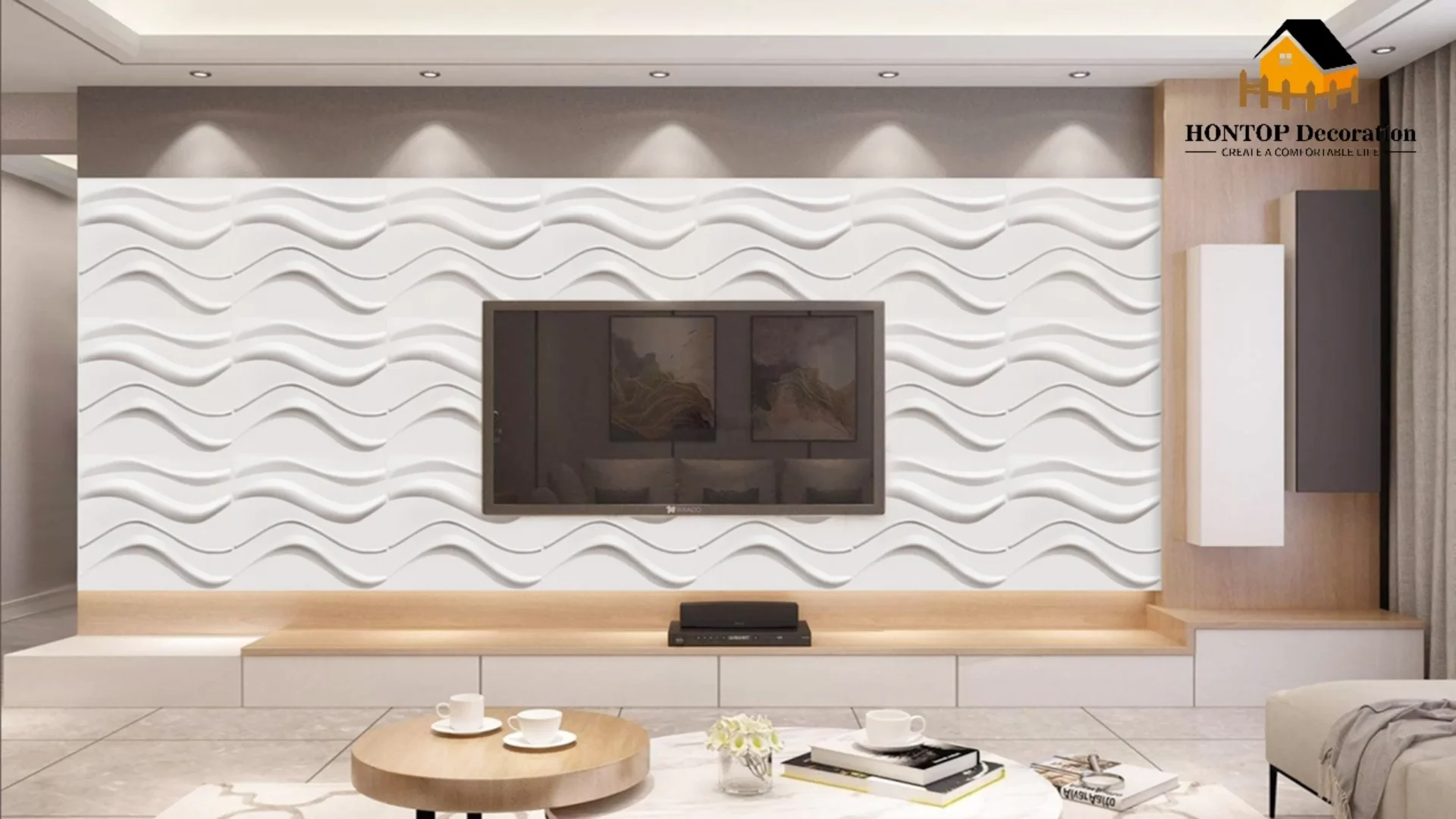 Waterproof Dimensional Effect Pvc 3d Panel Wall Decorative Tile ...