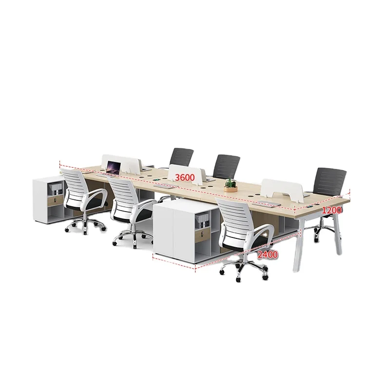 Modern Design Commercial Workstation Modular Table Wood Tabletop Office ...