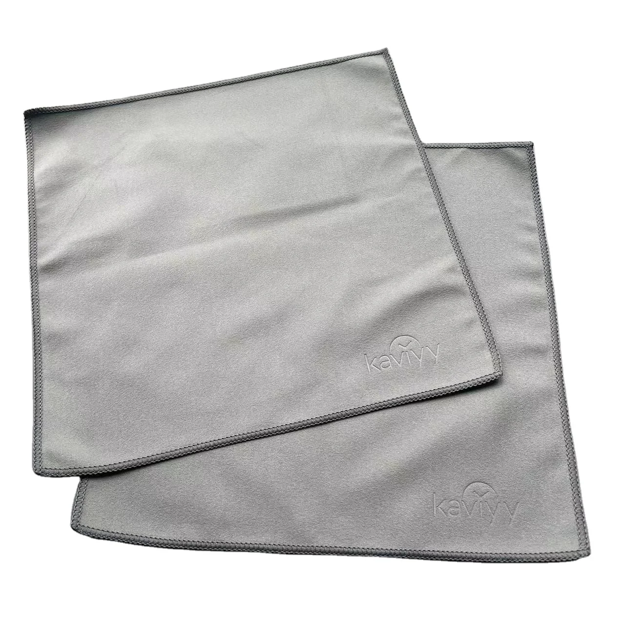 Premium Grey Microfiber Suede Cloth for Cleaning Eyeglasses
