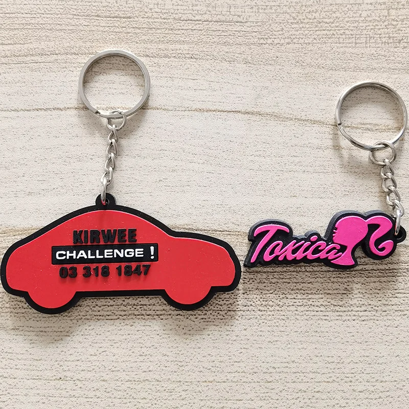 2d 3d Pvc Keychains Personalized Key Chain Silicone Letter Key Chain ...