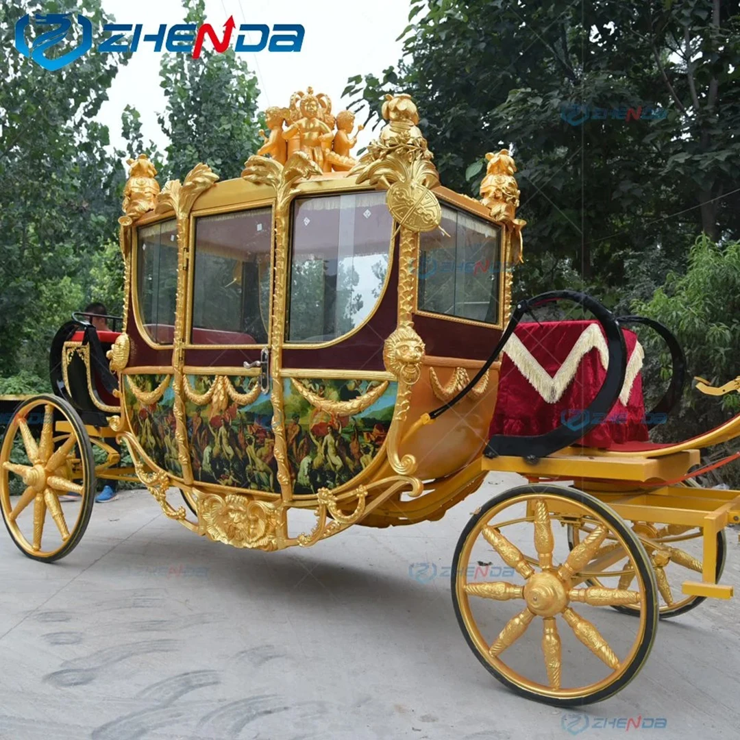 White Cinderella Luxury Wedding Carriage / Electric Sightseeing ...