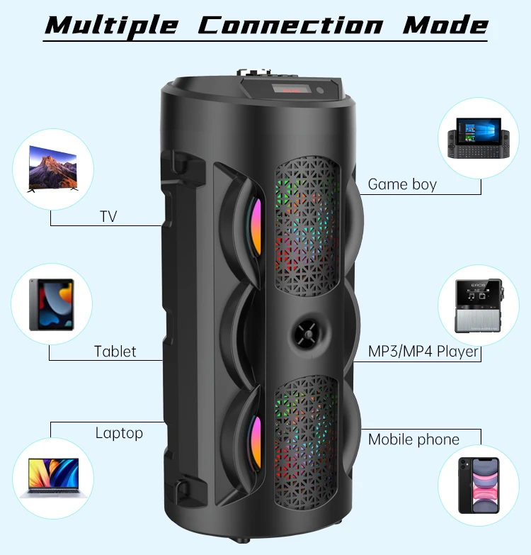 Sing-e Zqs4243 Custom Outdoor Led Rgb Light Music Equipment With Mic ...