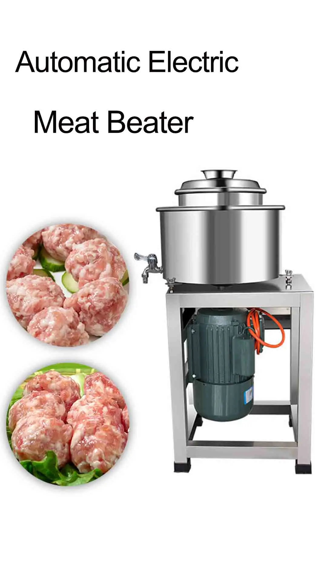 Top Quality Commercial China Fishball Meat Ball Electric Beater ...