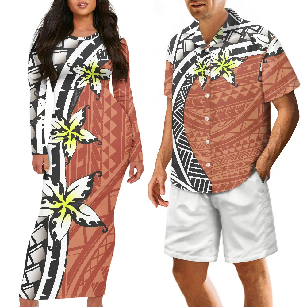 Matching Couples Clothes Pacific Islands Style New Arrivals Crew Neck ...