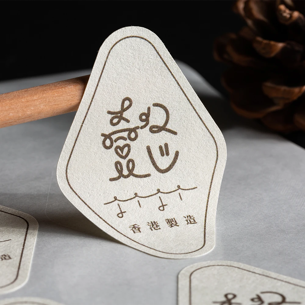 Wholesale Custom Logo Luxury Textured Paper Labels