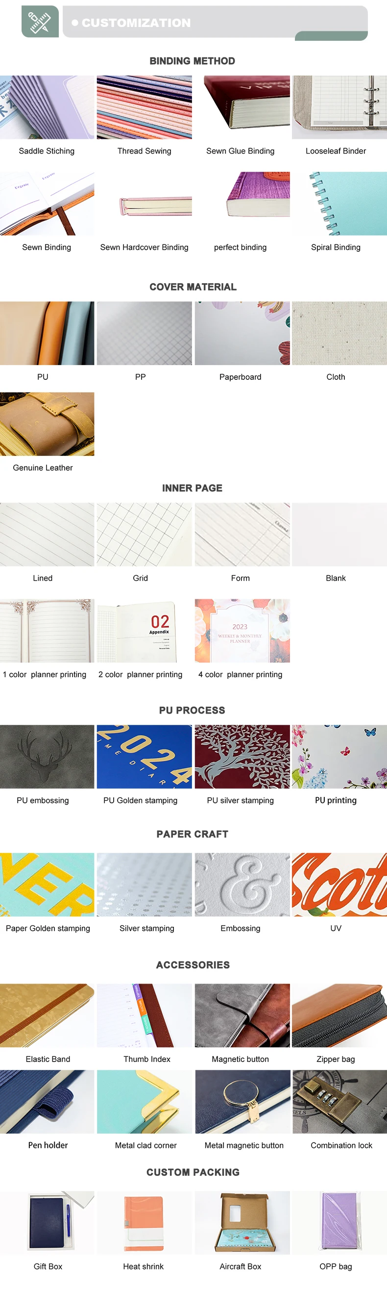 2025 Promotional Sublimation Oem Business Note Book A5 Custom Pu ...