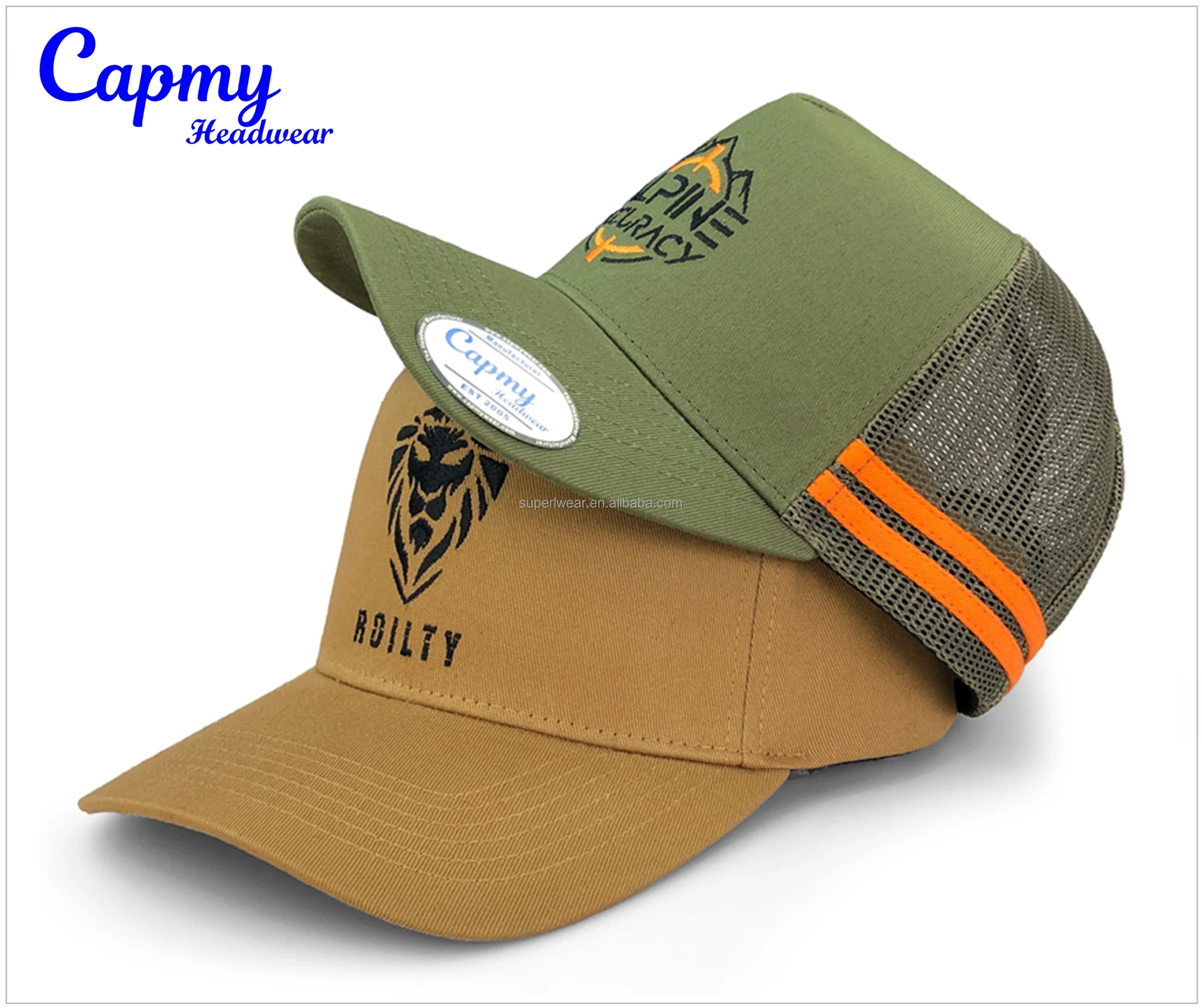 Custom Overseas Cap - 5 Panel Embroidery Logo Trucker Hat