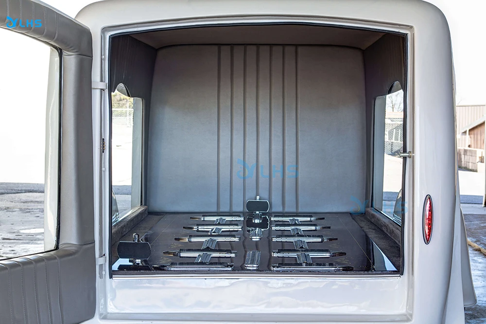 Silver Funeral Coffin Horse Trailer Modern Design Funeral Hearse ...