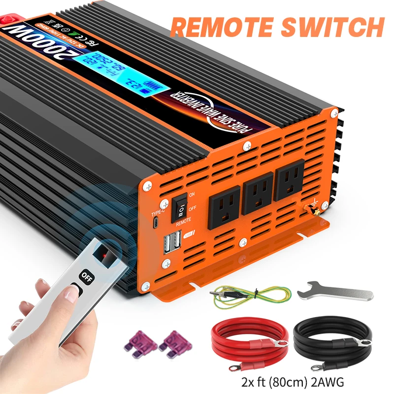 Sunflx 1000w Power Inverter Pure Sine Wave Inverter 1000w 800w 500w ...