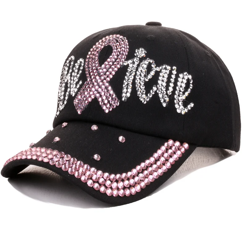 Hot Wholesale Popular Women Girl Denim Snapback Cap Rhinestone Fitted ...