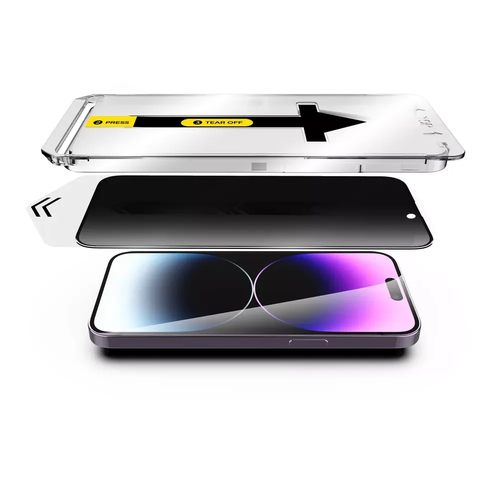 Magic Box 9h Silk Print Easy Applicator Tempered Glass Screen Protector ...