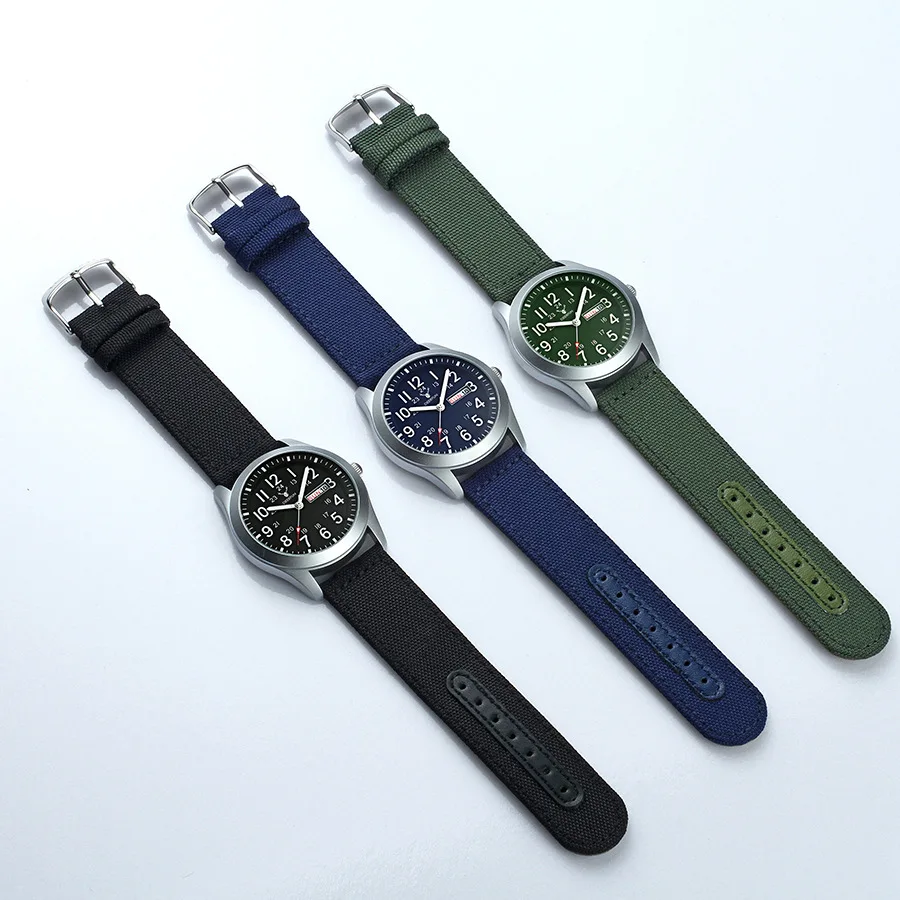 DEERFUN Nylon Canvas Watch - Waterproof Sports Watch for Men