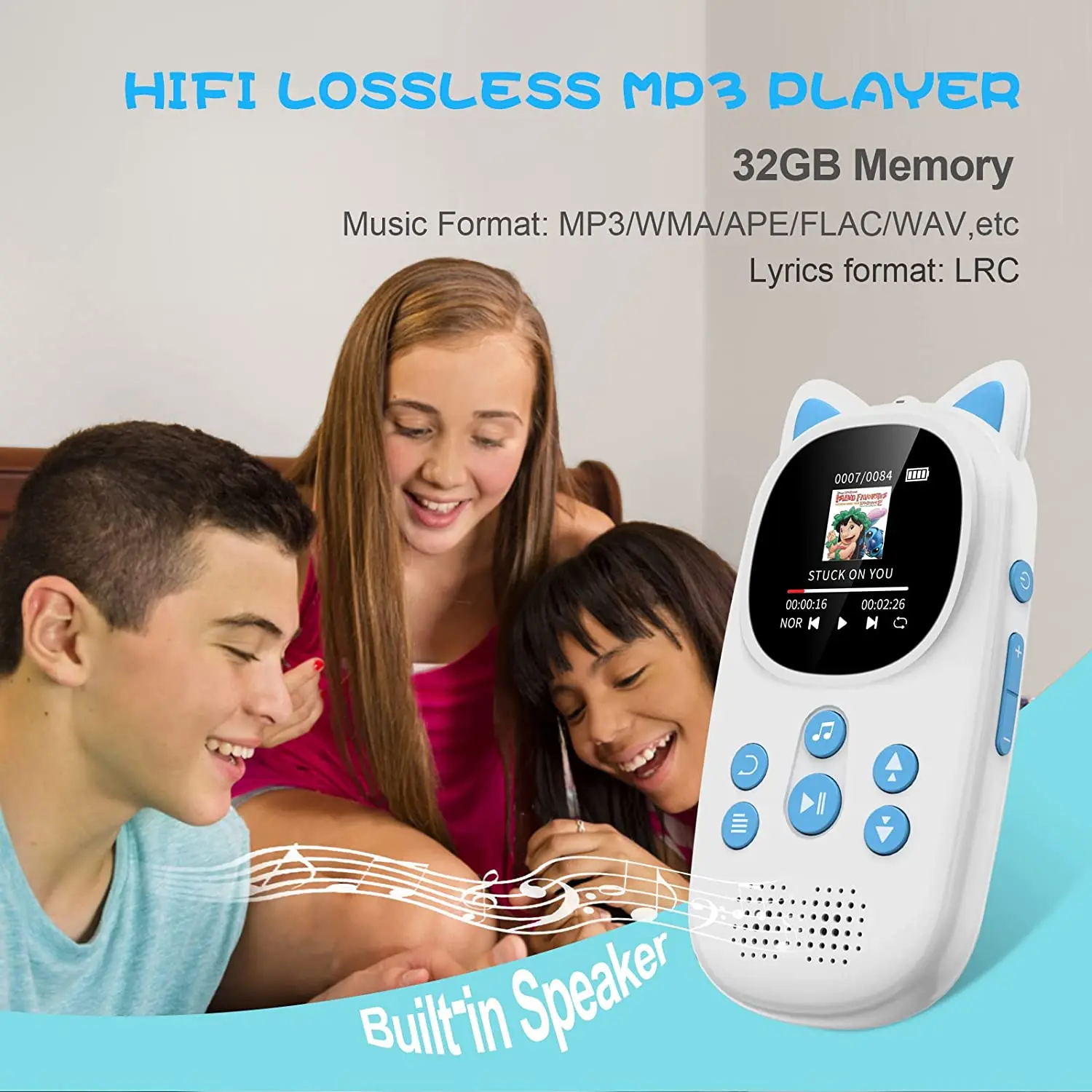 1.44inch Screen Hello Kitty Design Kids Mp3 Player with BT 5.0| Alibaba.com