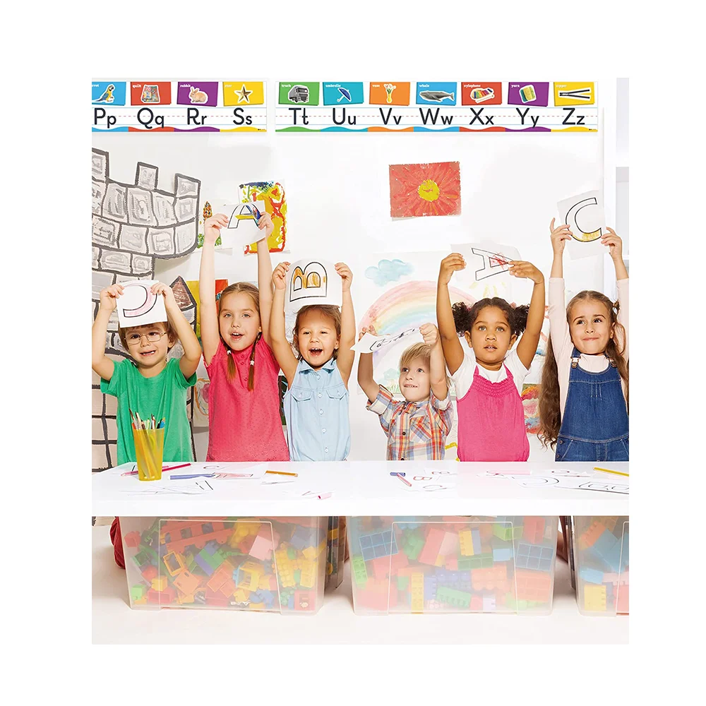 ABC Alphabet Banner & Number Border Posters Glossy Lamination Bulletin ...