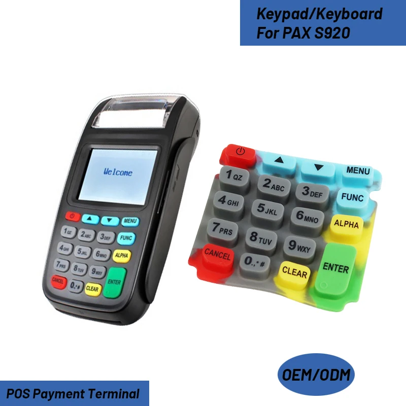 Rubber Pos Machine Keypad Replacement Pos Parts For Newland New8210 ...