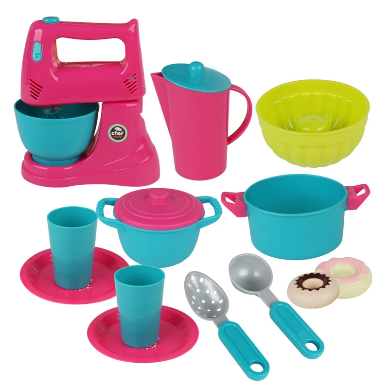 Kids Pretend Play Kitchen Utensils Role Playing Toys Cooking Set Mini ...