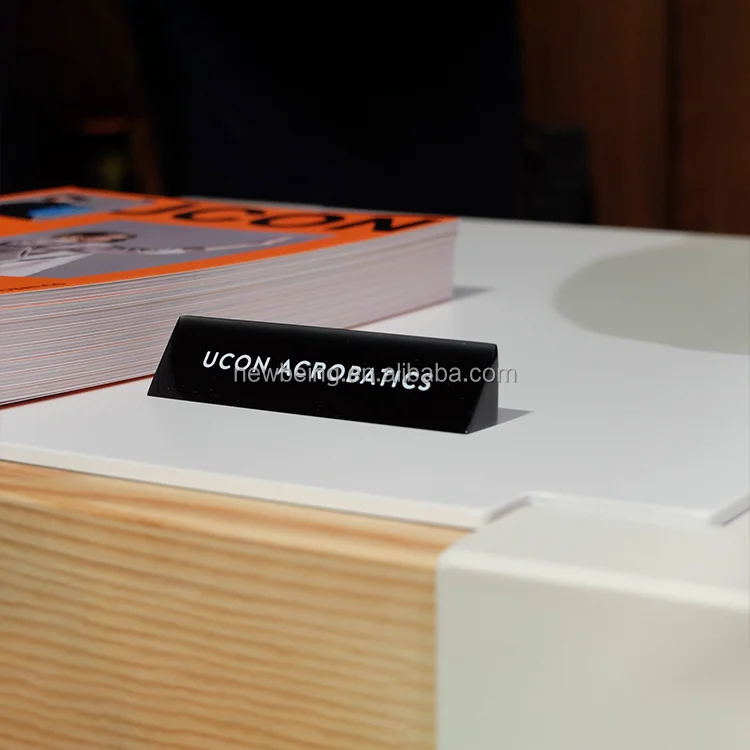 Customized Acrylic Table Nameplate - Triangle Pyramid