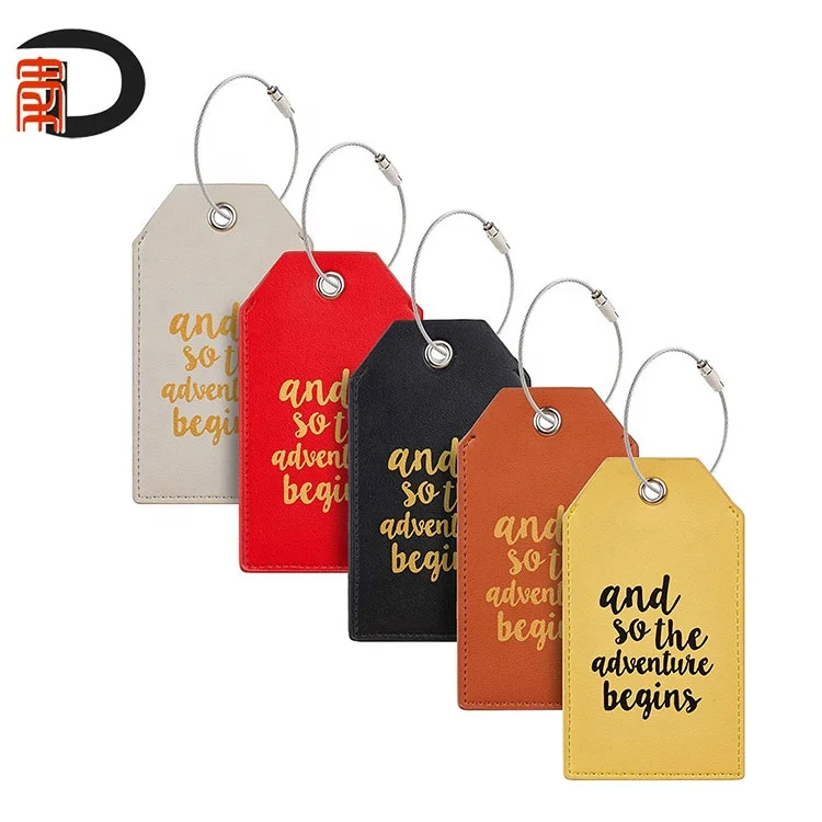 Cheap Price Bulk Luggage Tag With Stainless Steel Cable Wire Customized ...