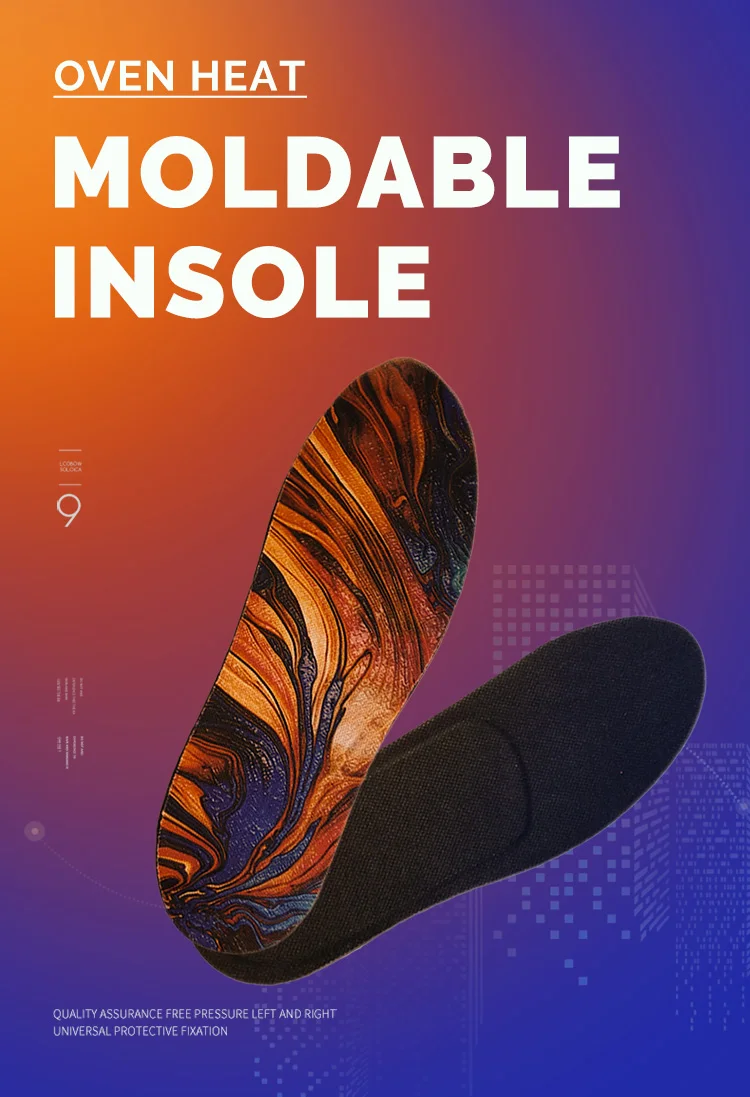 EVA Customized Oven Heated Moldable Thermoplastic Orthotic Insole