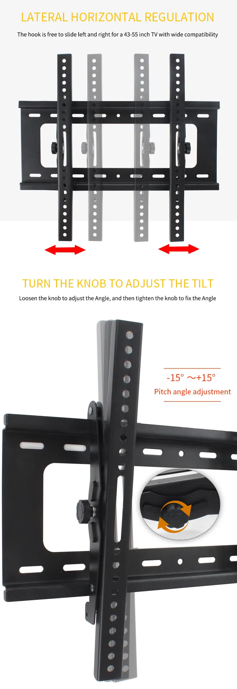 Hillport Screen Universal Vesa Tilt Stents Bracket Wall Tv Mounts ...