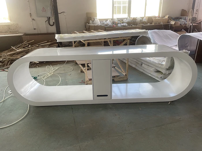 Custom Made Office Table Design Small Curved Office Table Working Table ...
