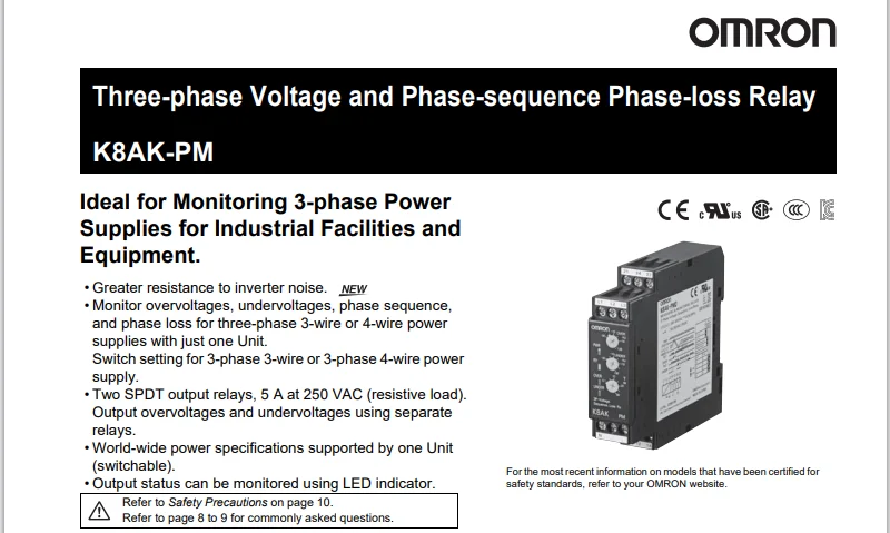 New Original Three-phase Voltage And Phase-sequence Phase-loss Relay ...