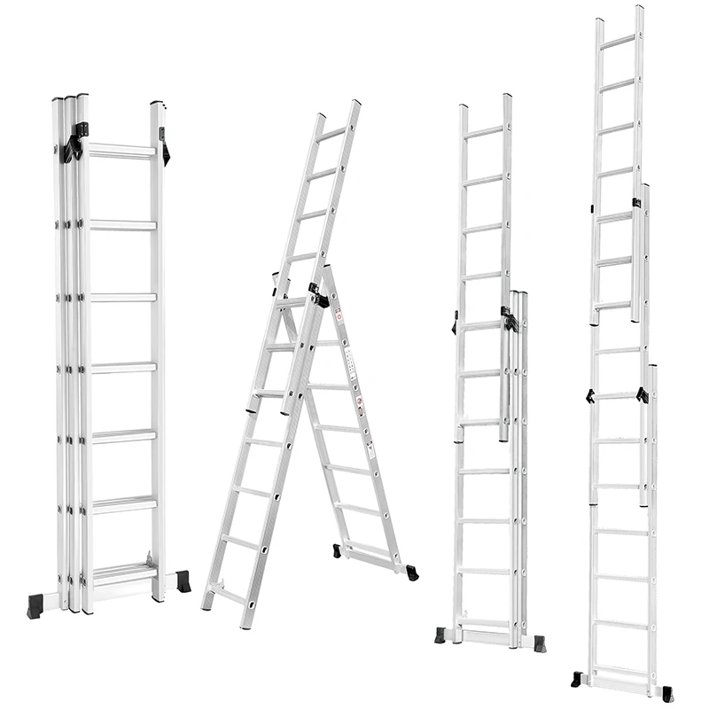 Aluminum Height Adjustable 2-stage Extension Ladder Multifunctional ...