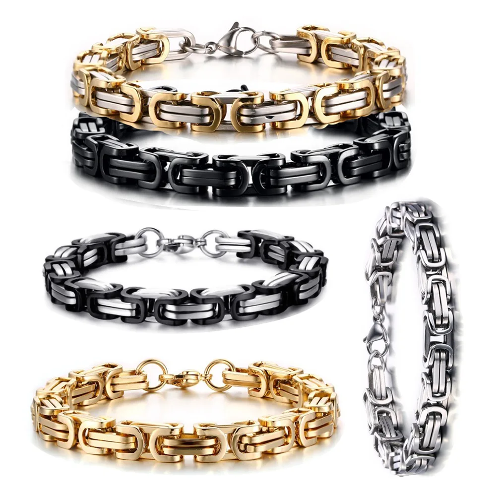 Stainless Steel 8mm Thick Chunky Motorcycle Chain Jewelry Men king ...