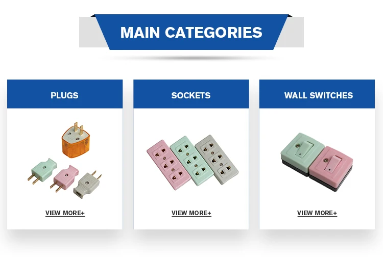 No164 Multiple Wall Plugs Plastic Ground Universal Multi Sockets Plug ...