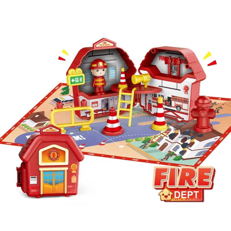 Fireman Figure Fire Station Tool Fire Rescue Pretend Play Toy New ...