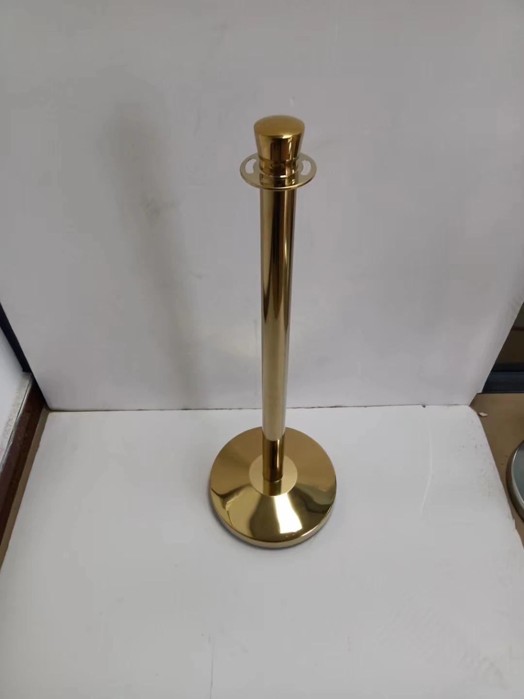 Black Gold Bollard Queue Management - Stainless Steel