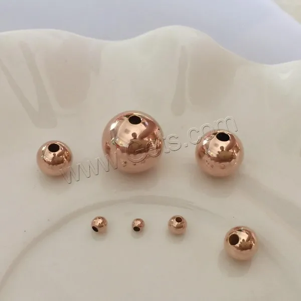wholesale 14K rose Gold Filled Seamless Beads jewelry making findings Round different size 2 2.5 3 4 5 6 8 10mm 1033316