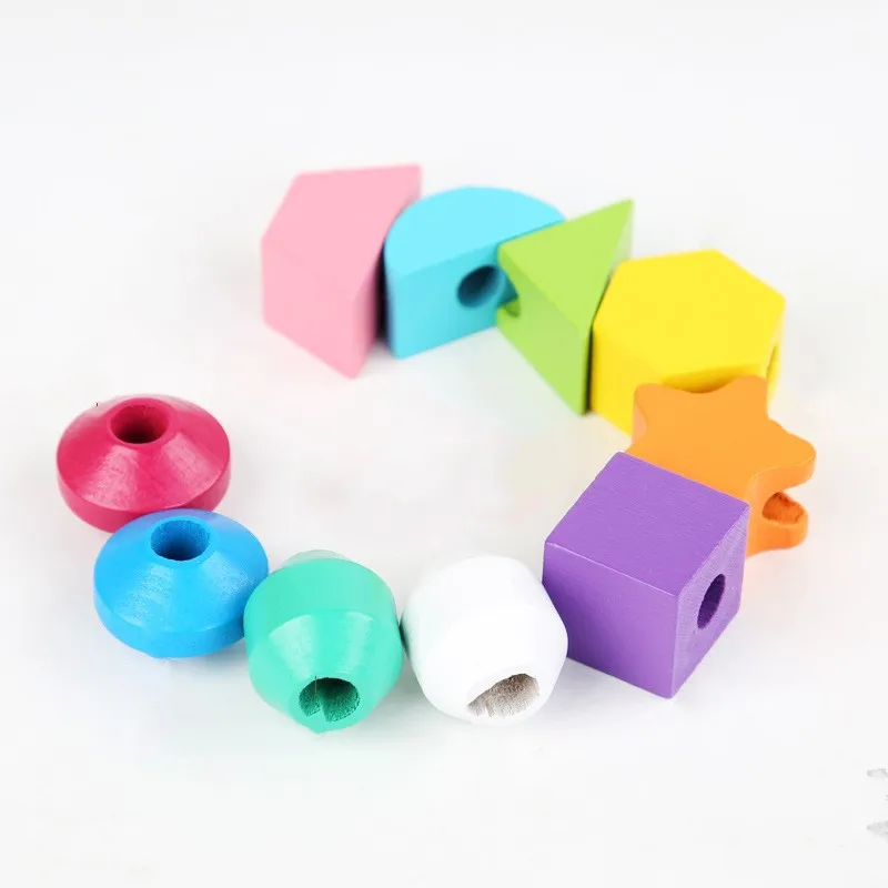 2023 Preschool Learning Fine Motor Skills Lacing Beads Threading Toys ...