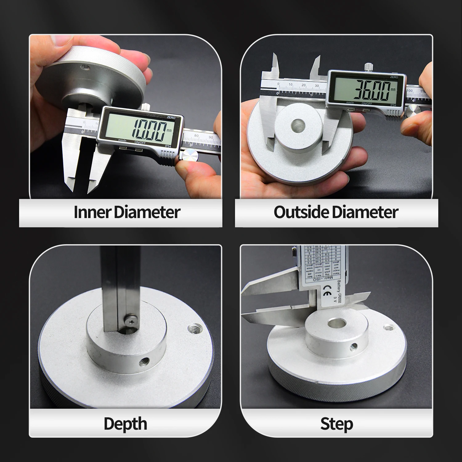 Digital Caliper Reading 0.01mm Super Big LCD Screen Stainless Steel ...