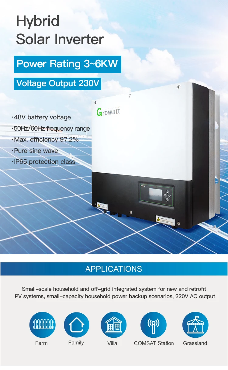 Growatt Inversor Solar Hibrido Hybrid Inverter High Efficiency Three ...
