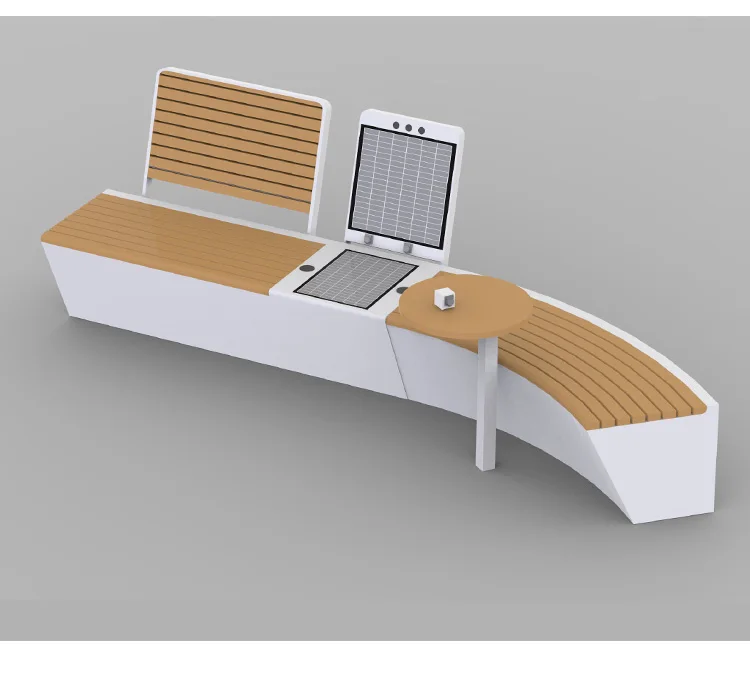 Urban Furniture Bench With Wireless Charging Outdoor Leisure Solar ...