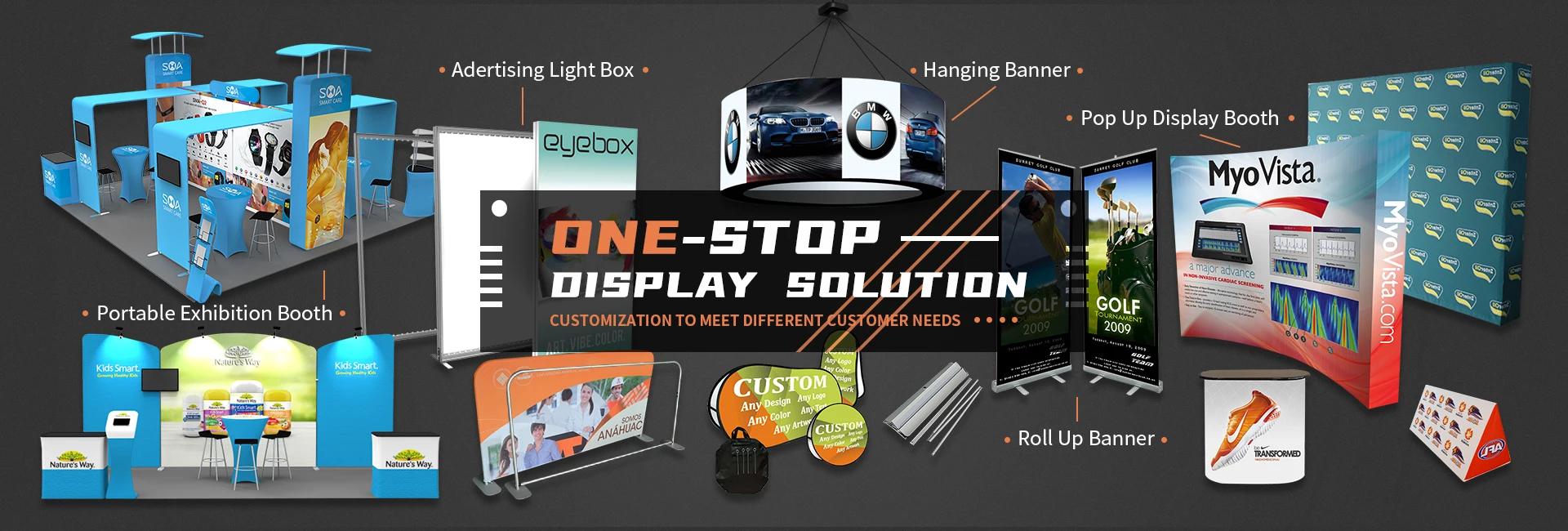 Global Tent Custom Curved Pop-up Display Exhibit Expo Banner Stand ...