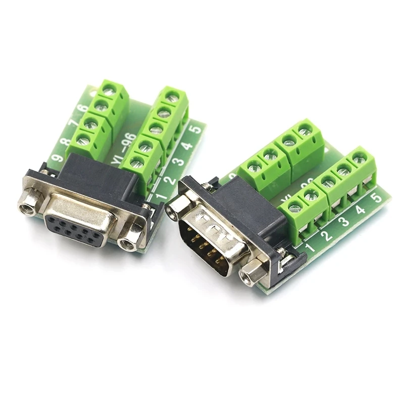 DB9 9PIN male female serial port connector to terminal adapter D-SUB ...