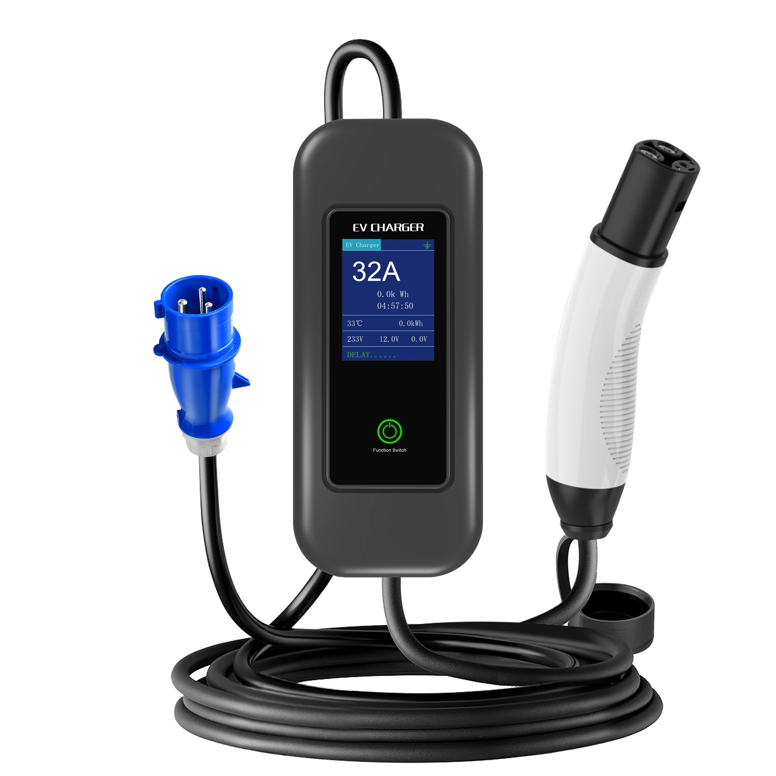 Homeuse Portable EV Charger 220V 16A/32A 3.5KW 7KW for Tesla