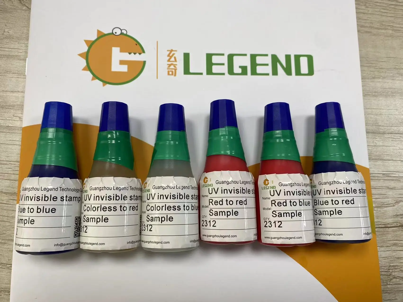 GDLEGEND UV Quick Dry Stamp Ink - Invisible Blue to Blue