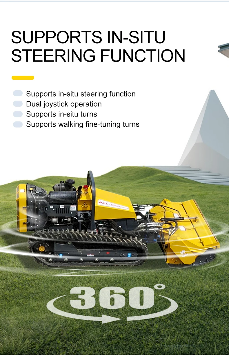 Large Remote Control Lawn Mower - Efficient Grass Cutting