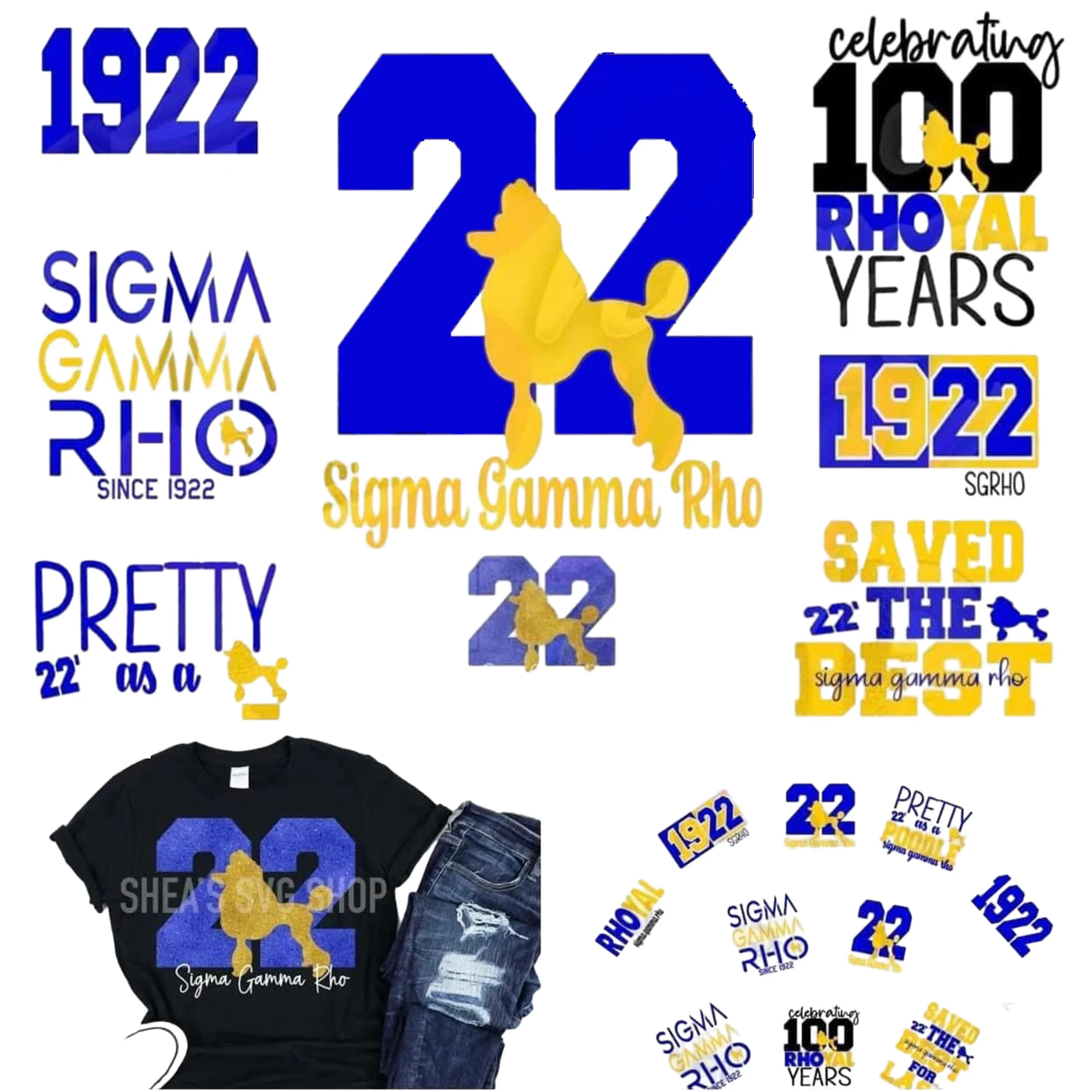 Custom New Designs Ready to Press - Sigma Gamma Rho DTF Heat Transfers
