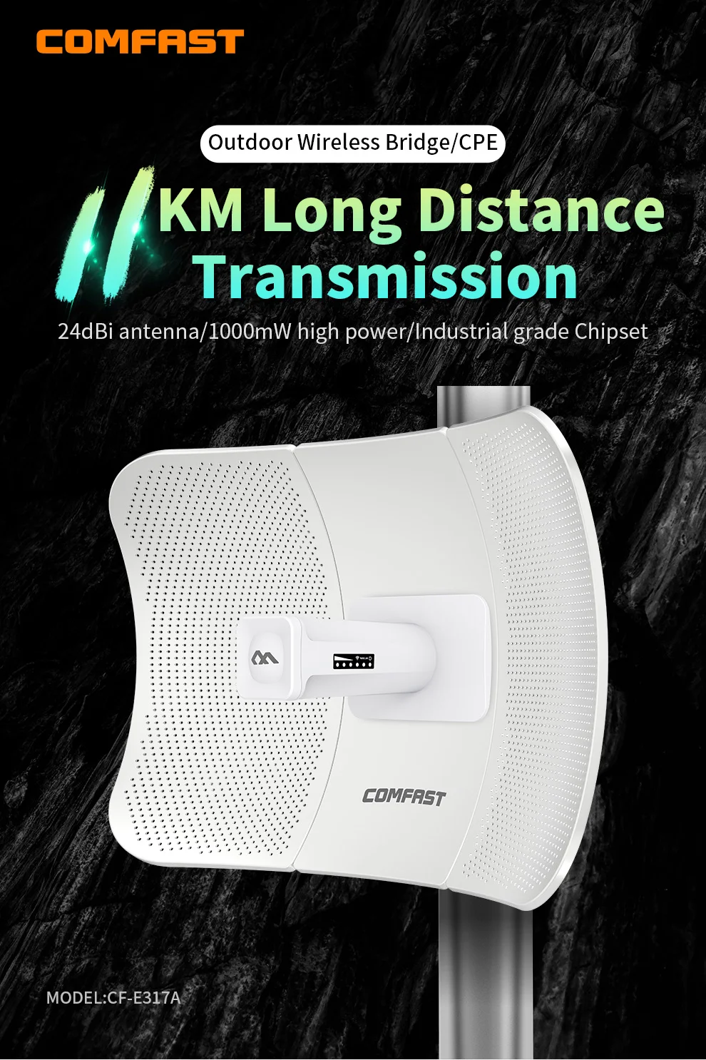 Comfast Cf-e317a Wireless Cpe Wifi Bridge 5g 300mbps Wifi Outdoor ...