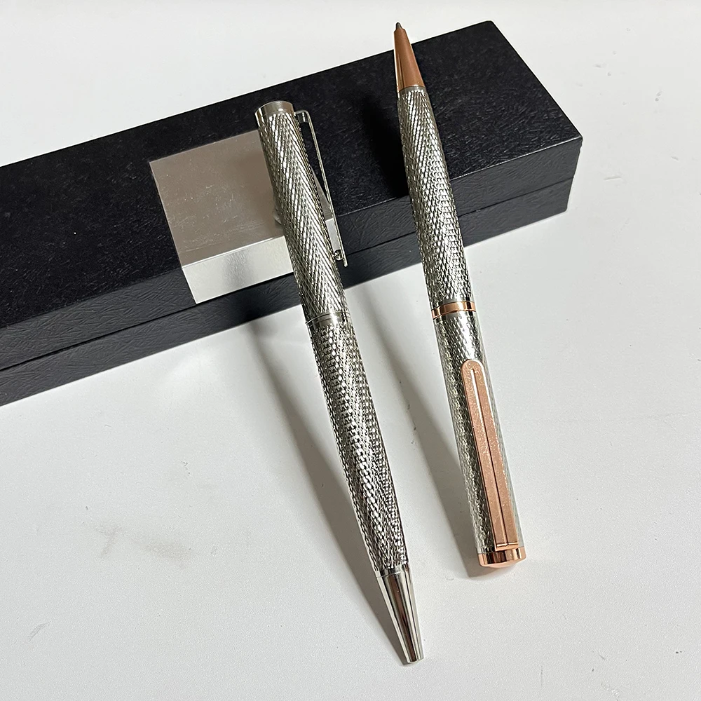 Luxury VIP Gift Pen Set Custom LOGO Engrave Silver Chrome Color Metal ...