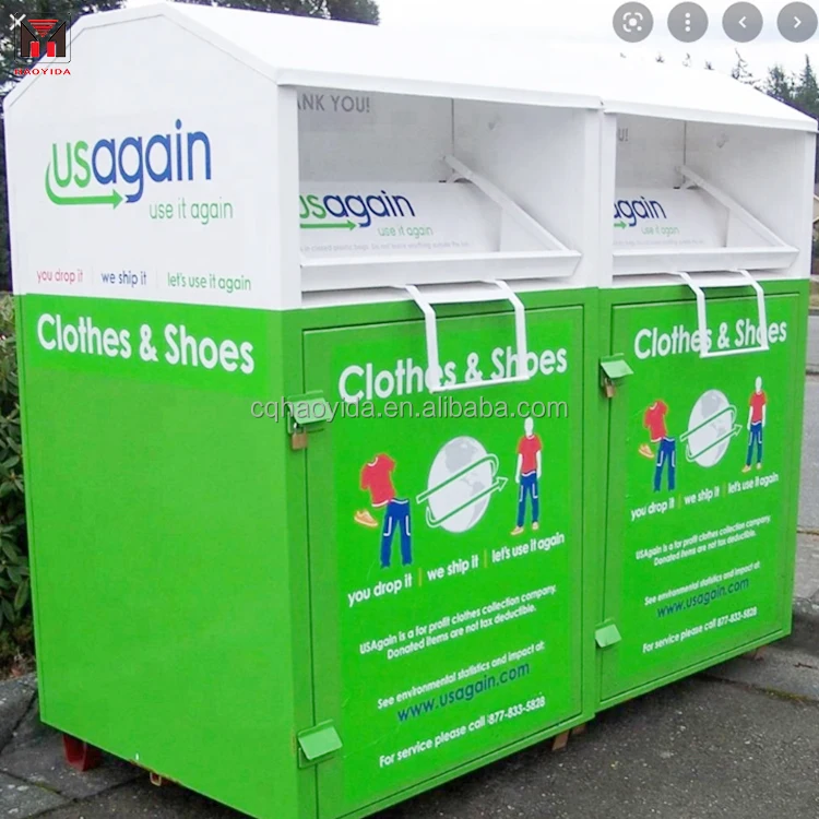 Outdoor Clothing&shoes Drop Box Steel Charity Donation Center Used Book ...