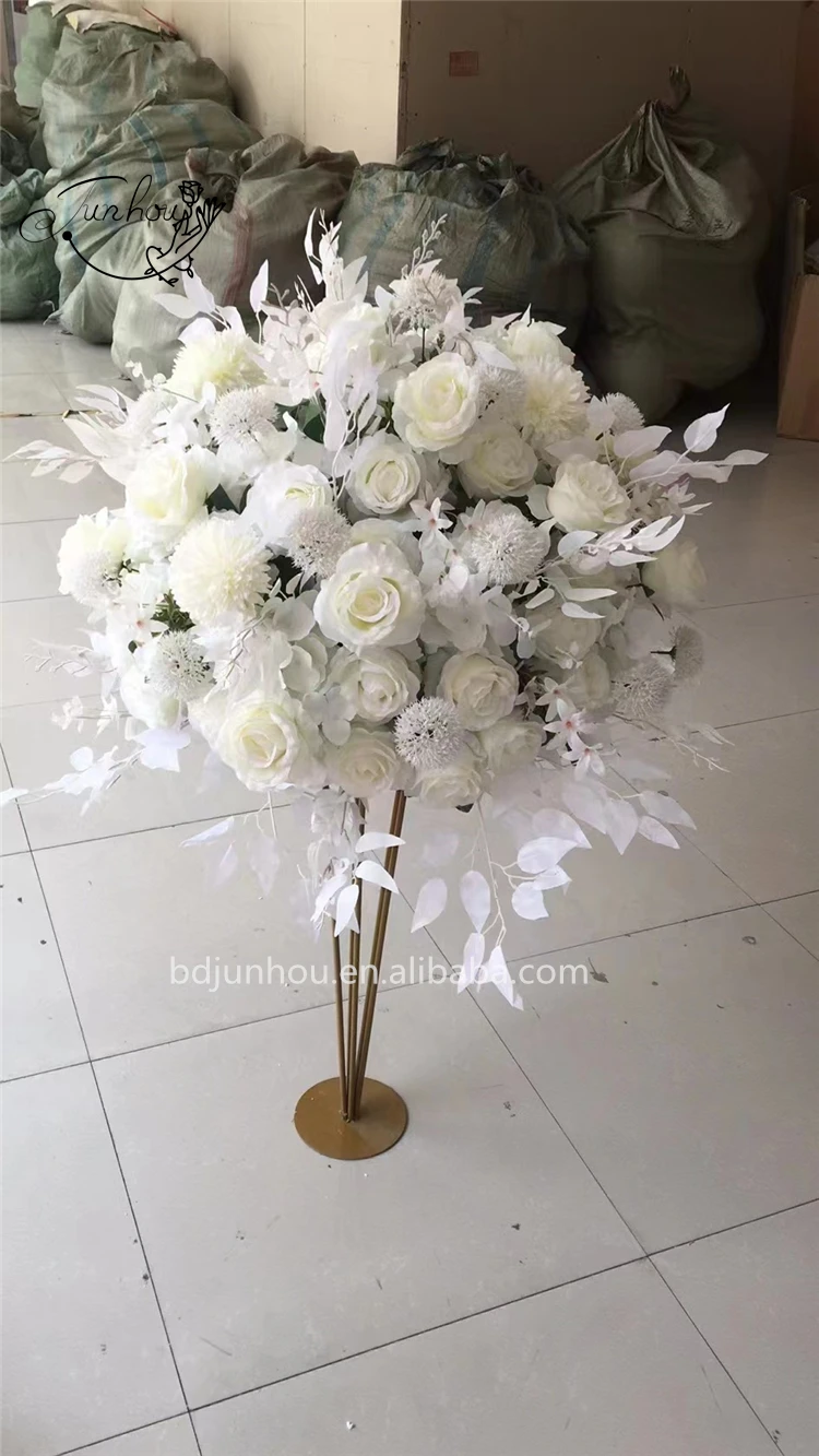 White Customized Artificial Flower Runner For Wedding Centerpieces ...