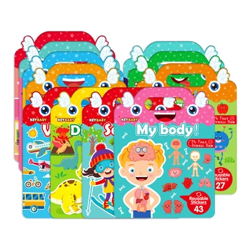 Custom Wholesale Rubber Sticker Book Reusable Sticker Children Activity ...