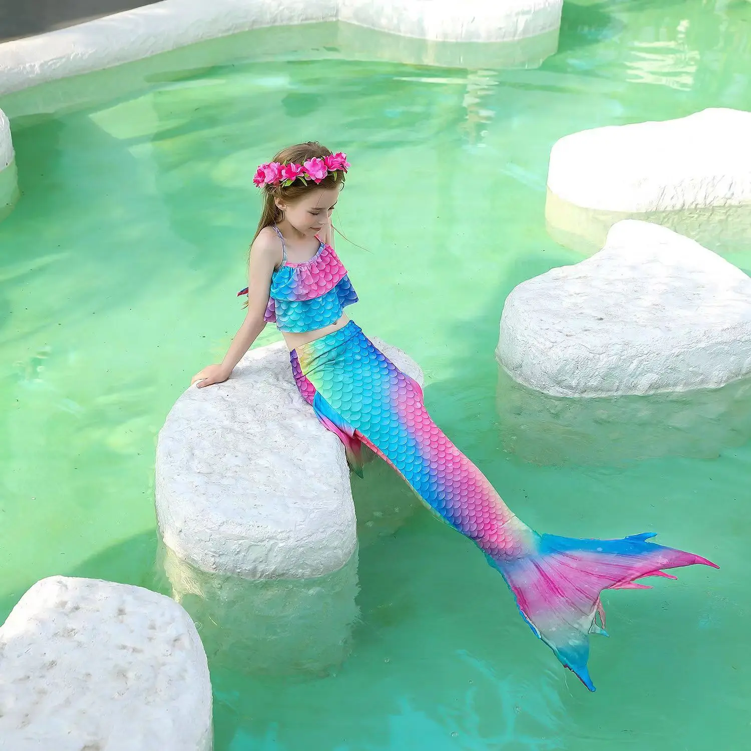 New Design Mermaid Swimsuit Costume Multicolor Mermaid Princess Dress ...